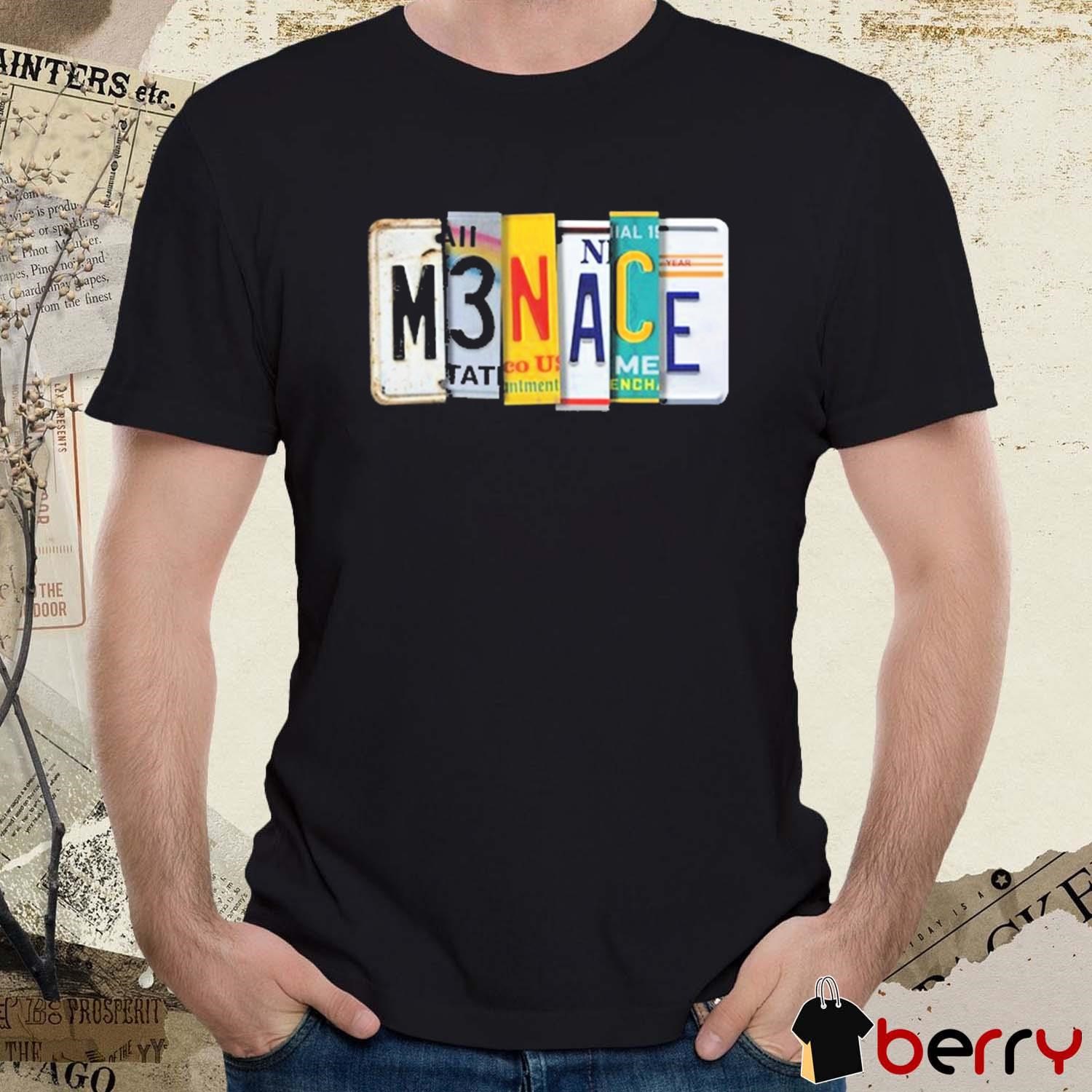 Menace License Plate t-shirt, hoodie, sweater, long sleeve and tank top