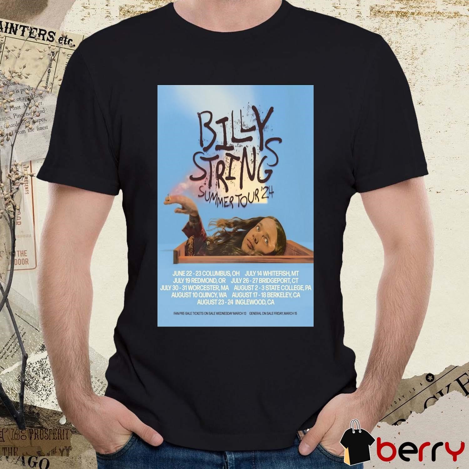 Billy Strings Summer Tour 2024 Poster t-shirt, hoodie, sweater, long ...