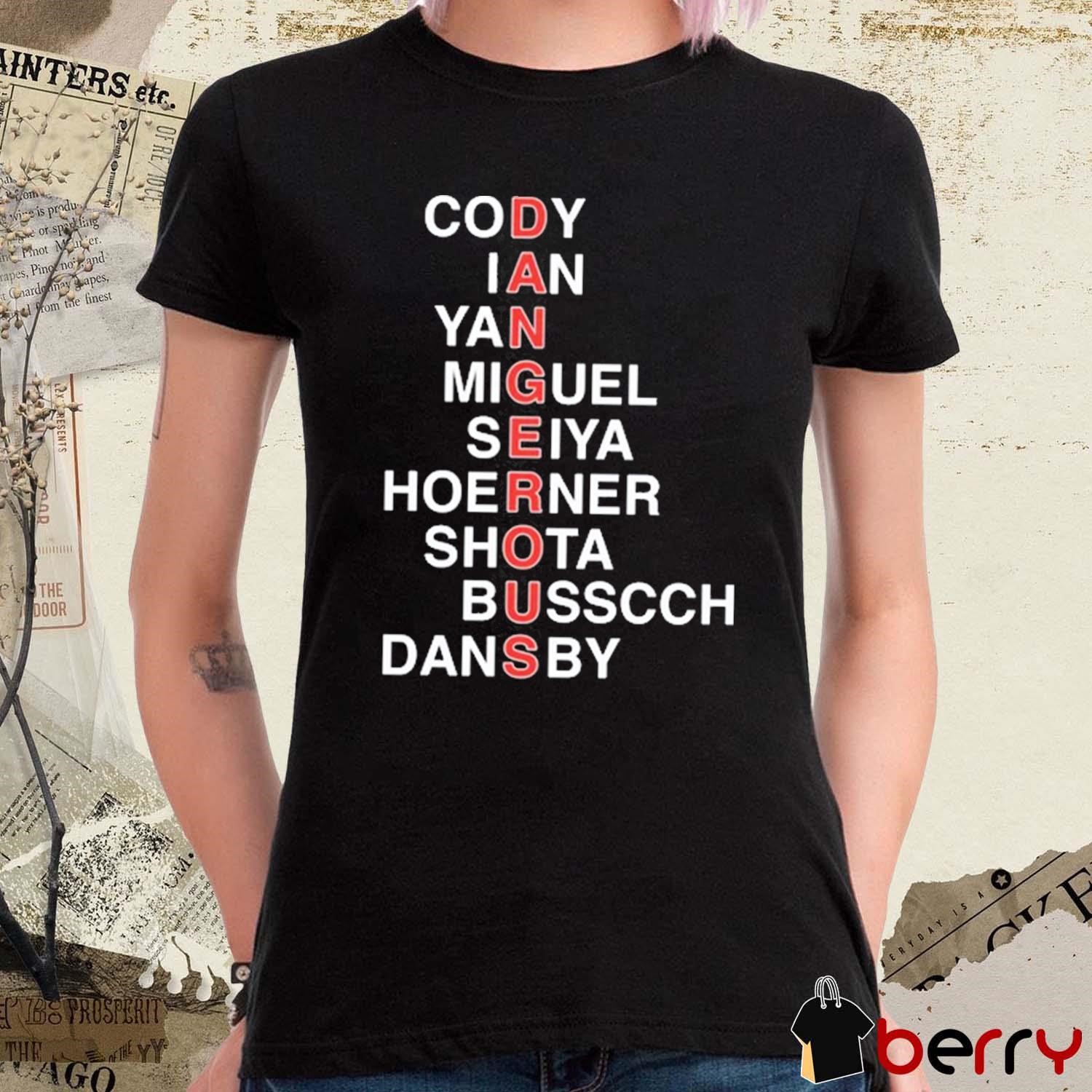 Cody Ian Yan Miguel Seiya Hoerner Shota Busscch Dansby t-shirt, hoodie ...