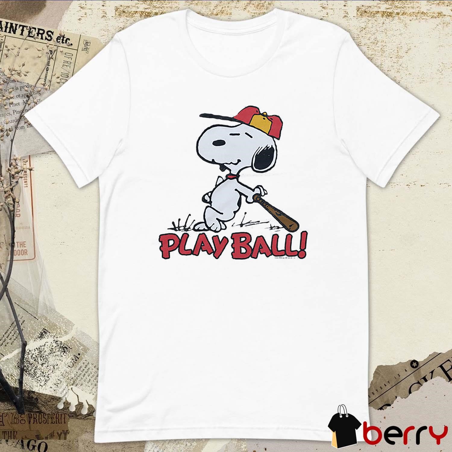Official Peanuts Snoopy Play Ball t-shirt, hoodie, sweater, long sleeve ...