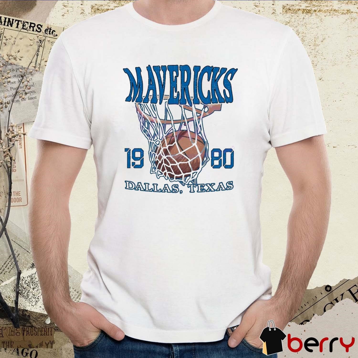 Official Retro Mavericks Basketball 1980 Dallas Texas t-shirt, hoodie, sweater, long sleeve and ...
