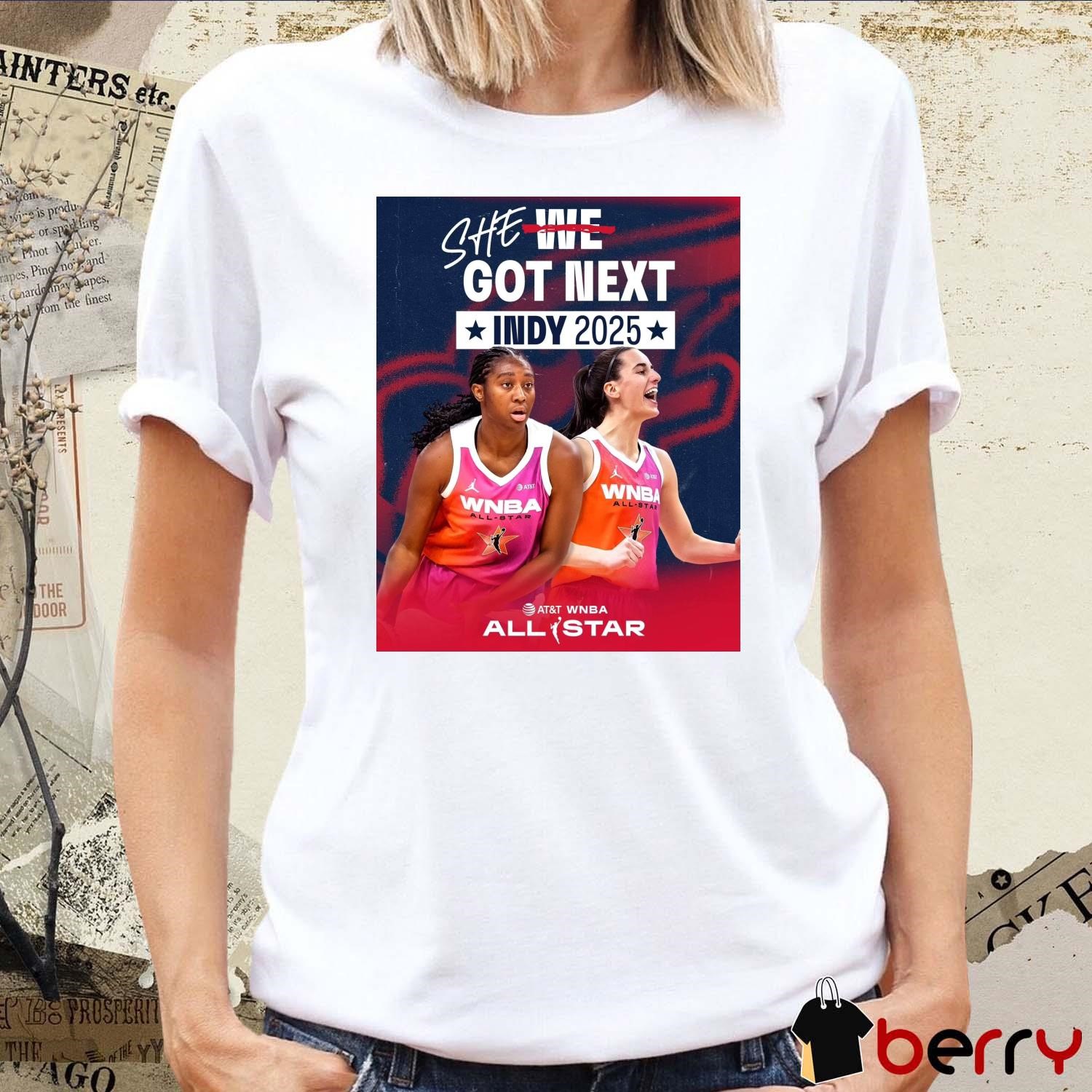 Official Caitlin Clark She Got Next Indy 2025 All Star Poster t-shirt, hoodie, sweater, long ...