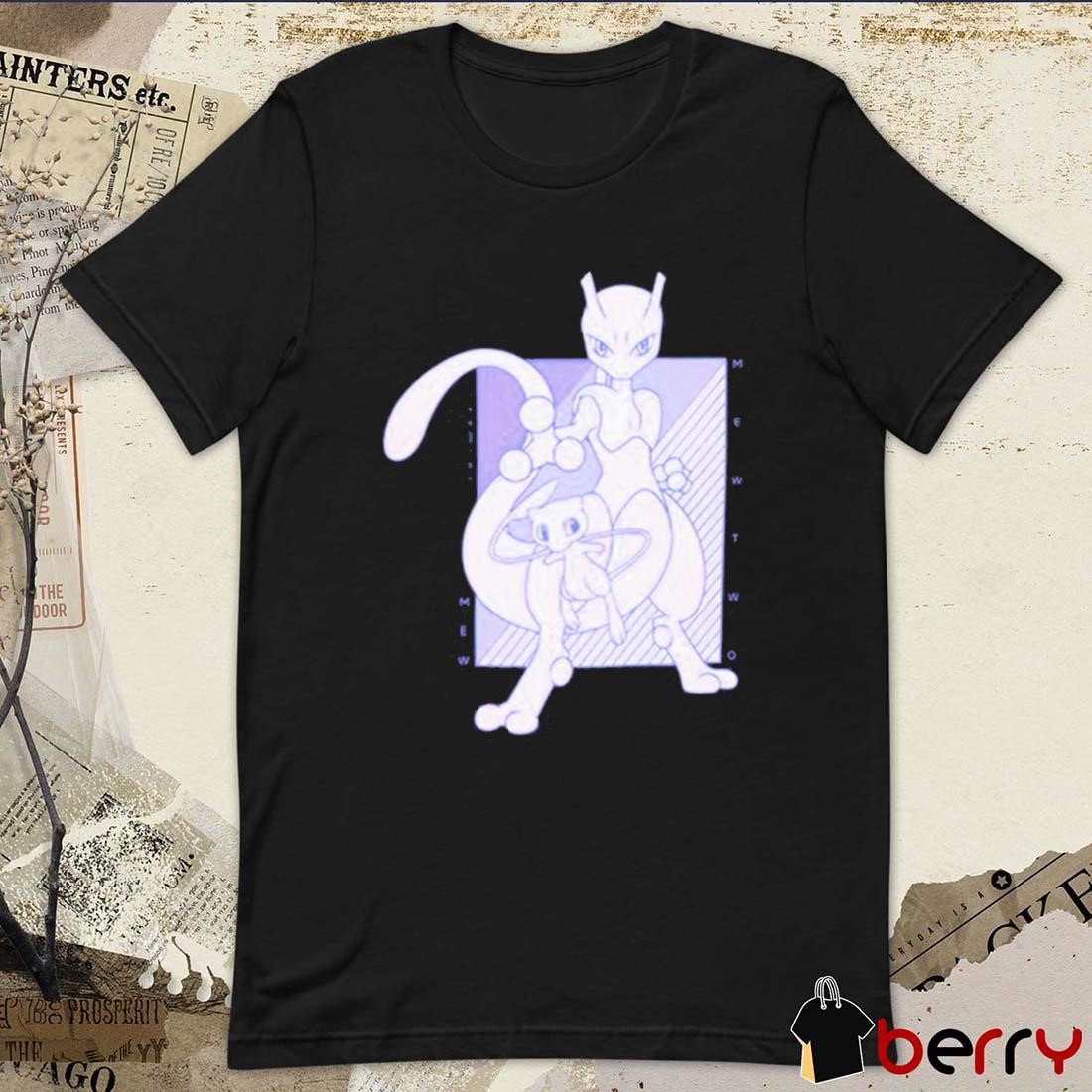 Official Pokemon Mewtwo And Mew Tonal Portrait t-shirt, hoodie, sweater ...