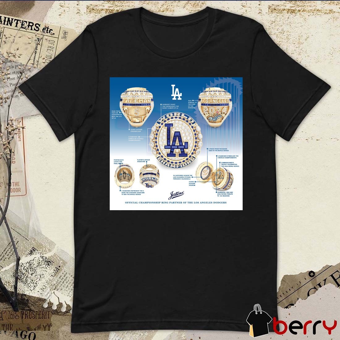Official Championship Ring Partner Of The Los Angeles Dodgers Sunburst ...