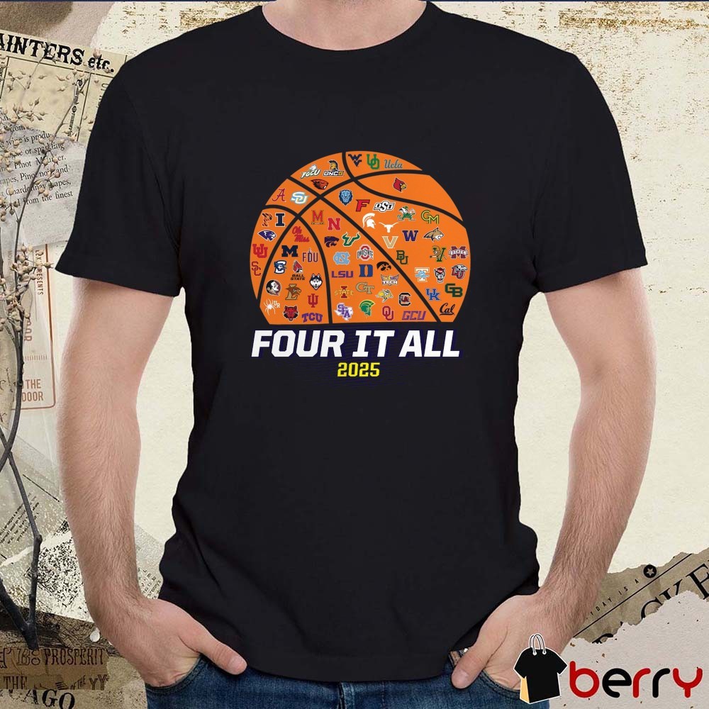 Official NCAA Women's Basketball Tournament March Madness Four It All 2025 Catch & Shoot t-shirt ...