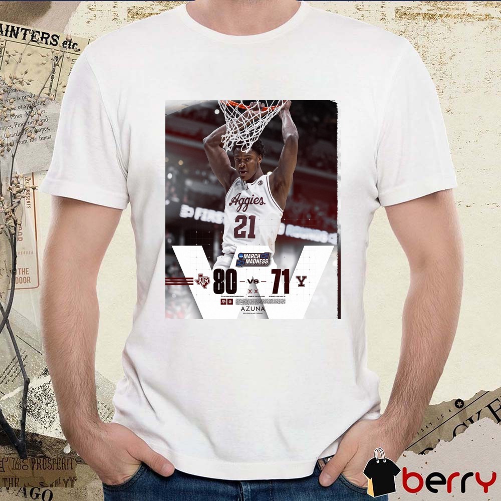 Official Texas A&M Aggies Vs Yale Bulldogs Final Score 80 - 71 NCAA ...