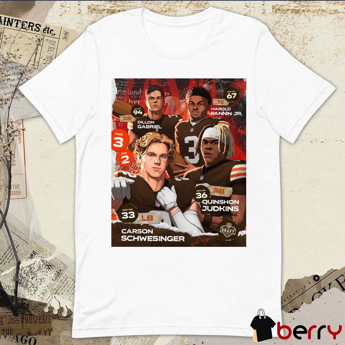 Official Cleveland Browns Dillon Gabriel Harold Fannin Jr. Carson ...