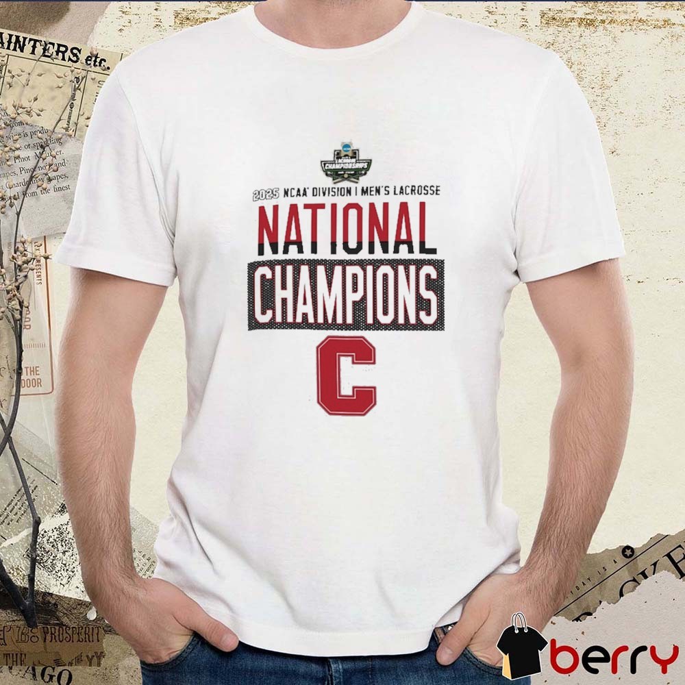 Official Cornell Big Red 2025 NCAA Division I Men's Lacrosse National Champions Locker Room t ...