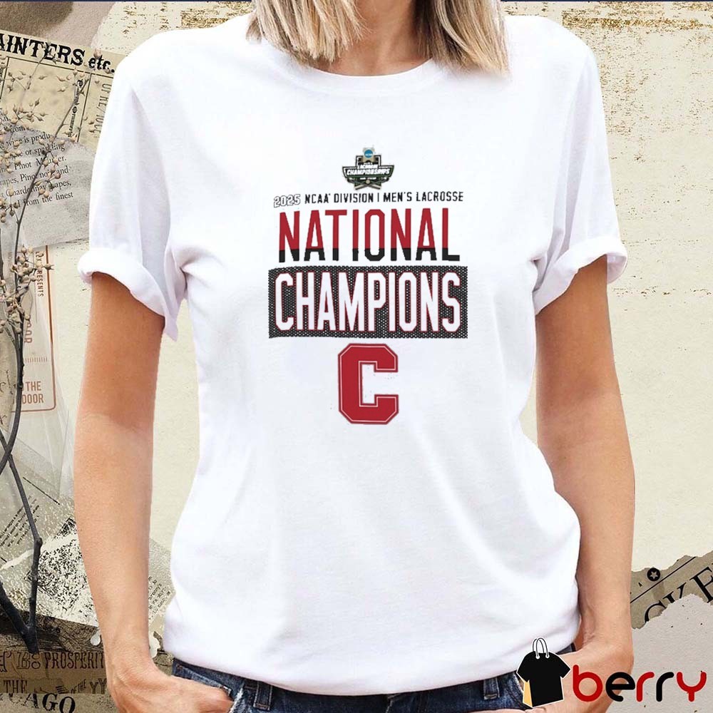 Official Cornell Big Red 2025 NCAA Division I Men's Lacrosse National Champions Locker Room t ...