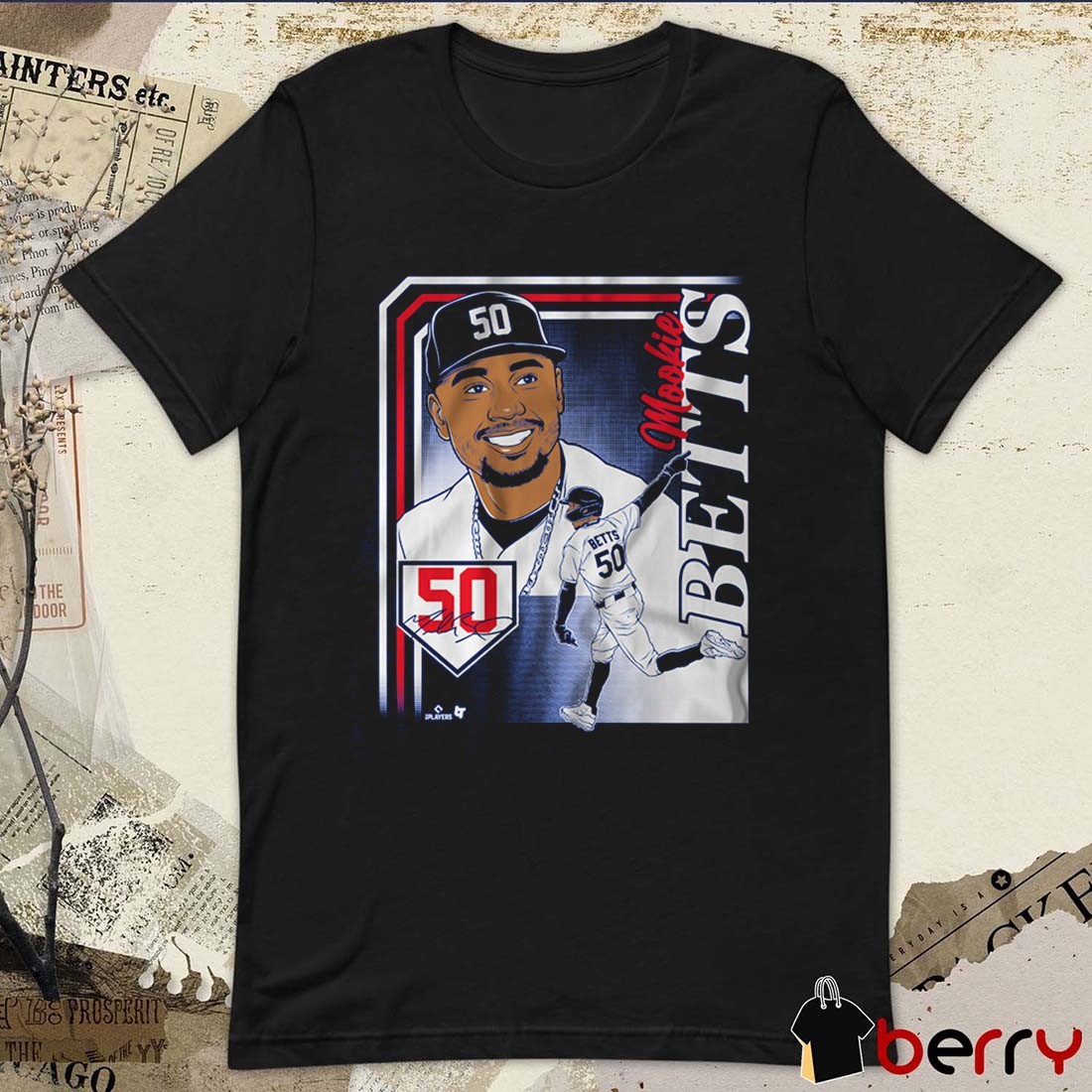 Official Mookie Betts 50 Los Angeles Dodgers Baseball Collage Frame ...