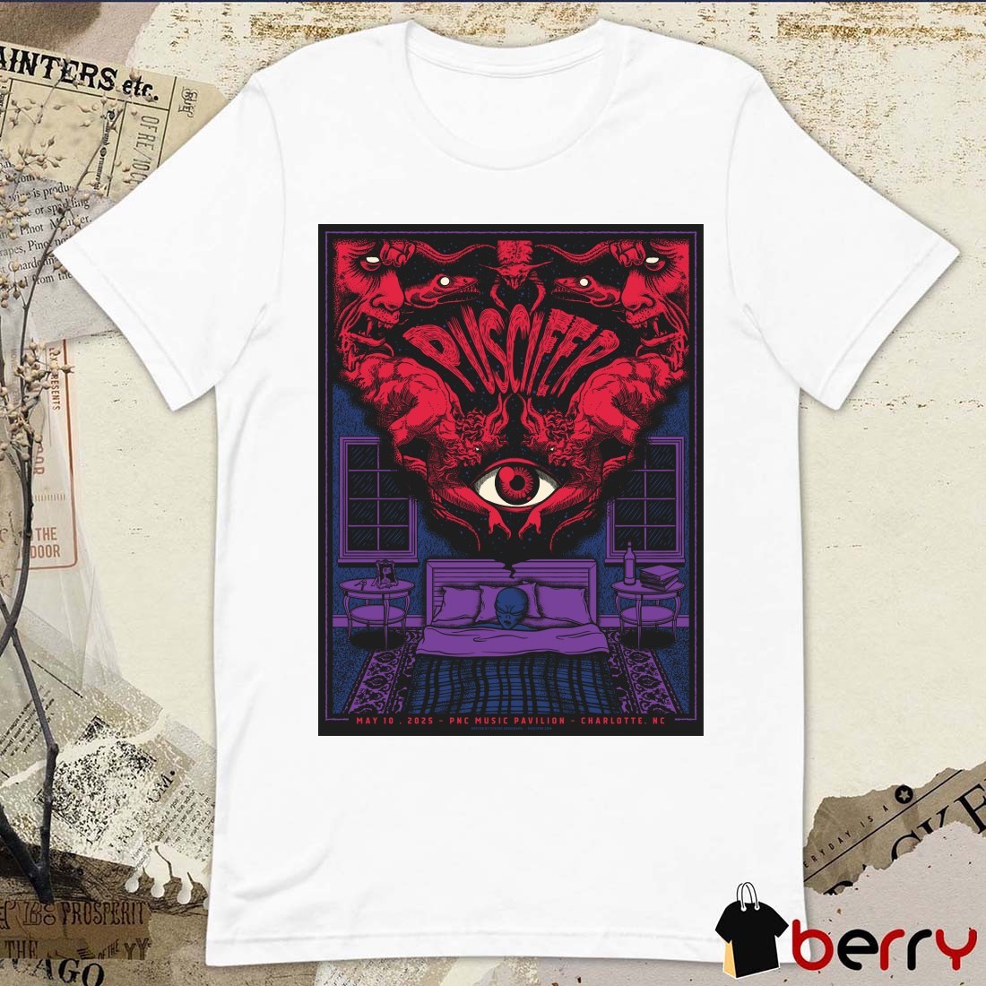 Official Poster Puscifer May 10 2025 PNC Music Pavilion Charlotte NC t ...