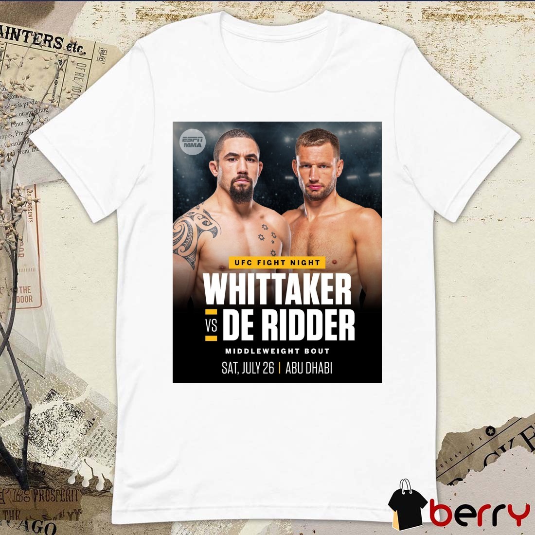 Official Ufc Fight Night Whittaker Vs De Ridder Middleweight Bout Sat ...