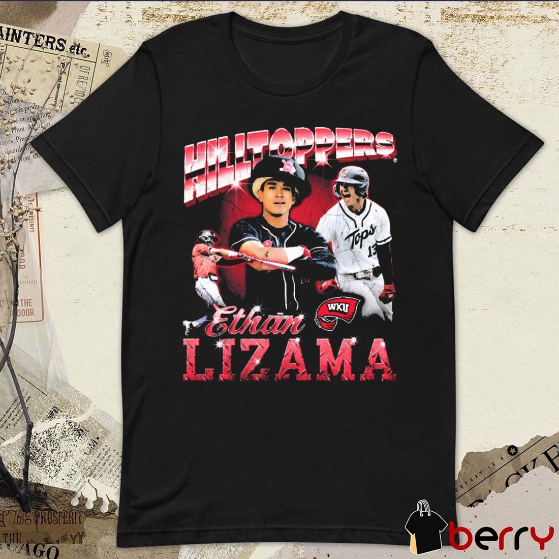 Official Ethan Lizama Western Kentucky Hilltoppers baseball NCAA 90s ...
