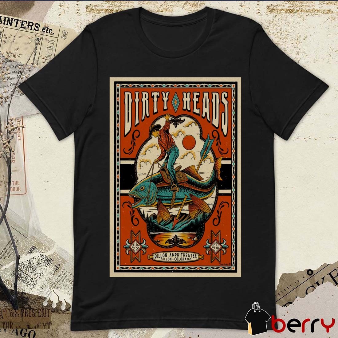 Official Poster Dirty Heads Tour Dillon Amphitheater Dillon Colorado June 28 2025 t-shirt ...