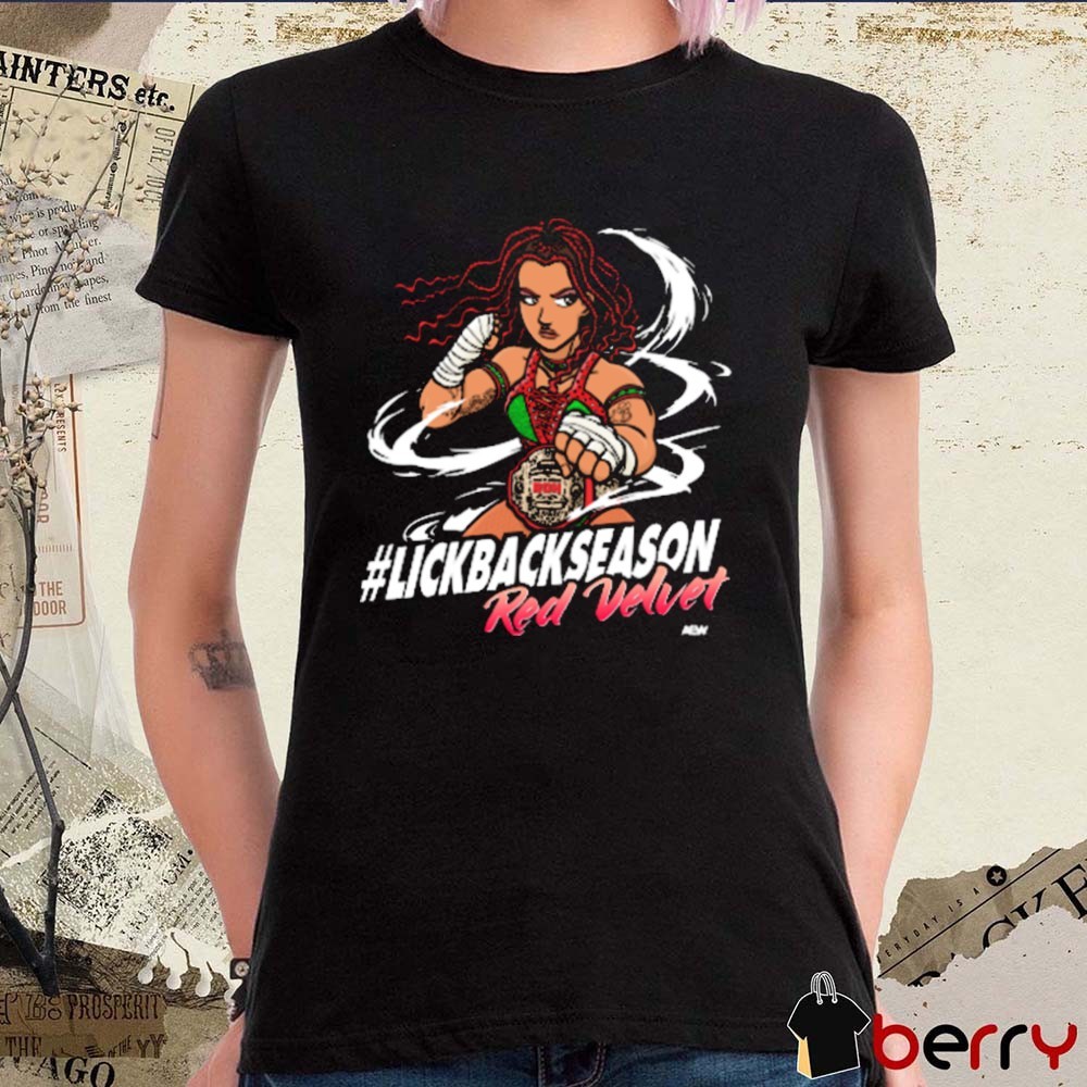 Official Red Velvet Lickback Season AEW 2025 Graphic t-shirt, hoodie ...