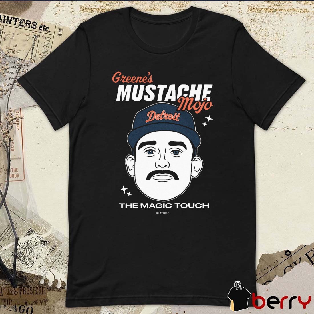 Official Greene's Mustache Mojo The Magic Touch Riley Greene Detroit ...