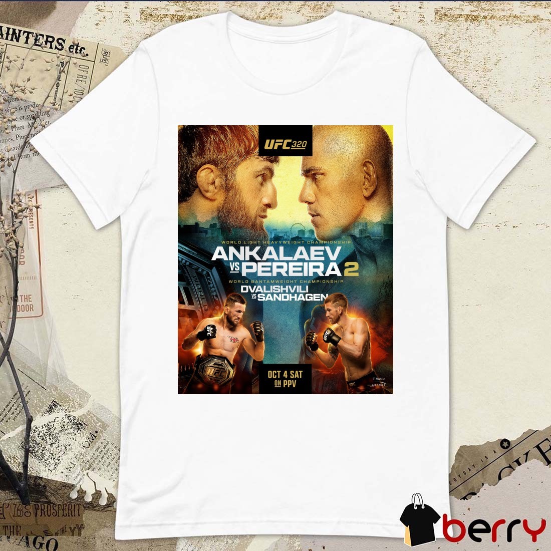 Official UFC 320 Magomed Ankalaev Vs Alex Pereira, Merab Dvalishvili Vs ...