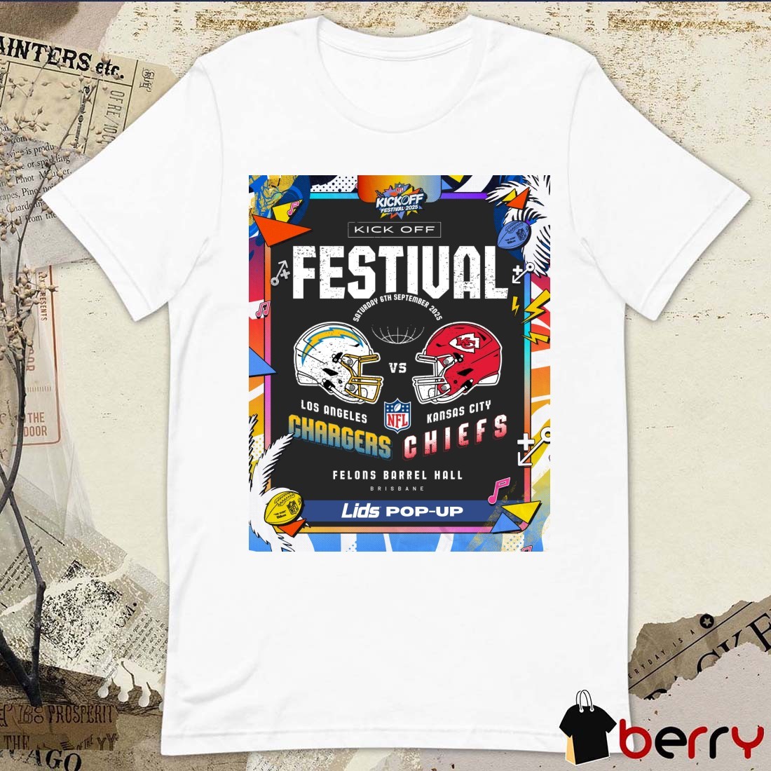 Official Poster Los Angeles Chargers Vs Kansas City Chiefs 2025 NFL ...