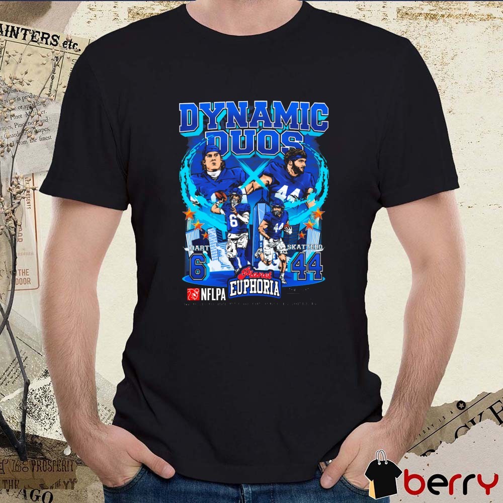 Official Dynamic Duos Jaxson Dart and Cam Skattebo NFL New York Giants Planet Euphoria Art t ...