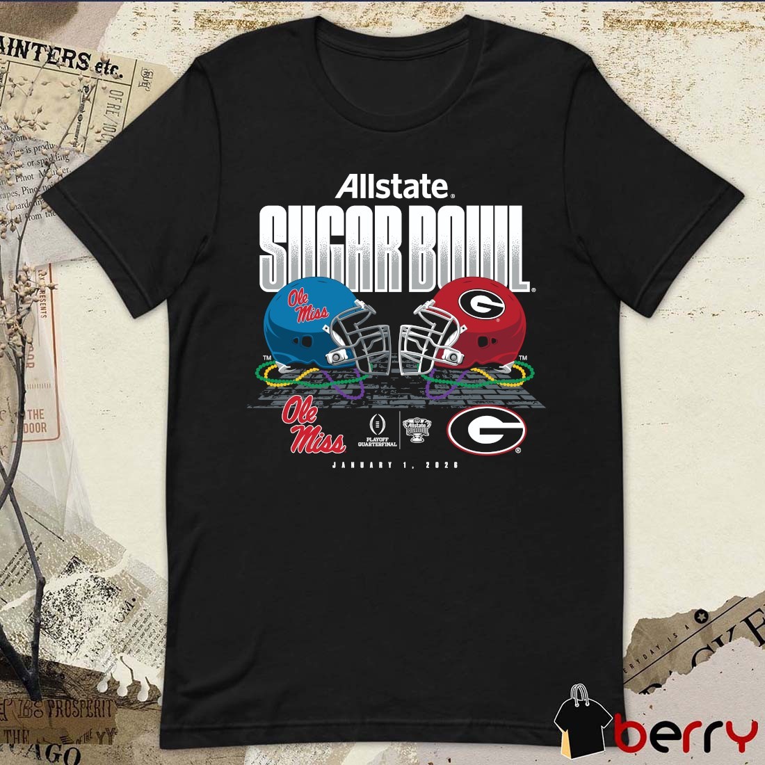 Official Sugar Bowl All State Ole Miss Rebels Vs Georgia Bulldogs Head ...