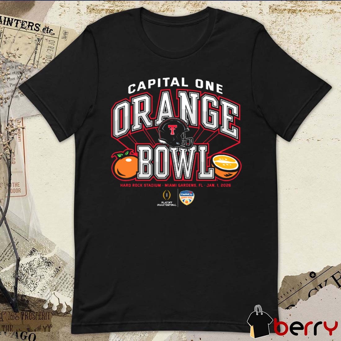 Official Texas Tech Red Raiders 2025 CFP Capital One Orange Bowl Hard ...